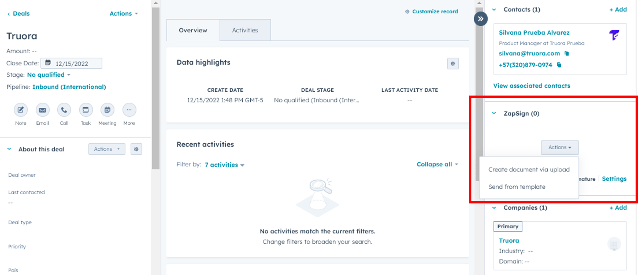 How to integrate ZapSign with your Hubspot account